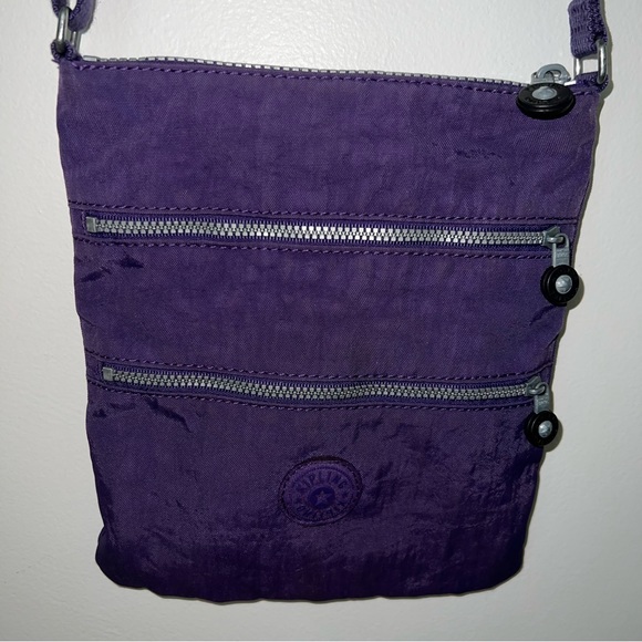 Kipling | Bags | Kipling Purple Triple Zipper Alvar Crossbody Excellent ...